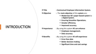 Employee Management System | PPTX