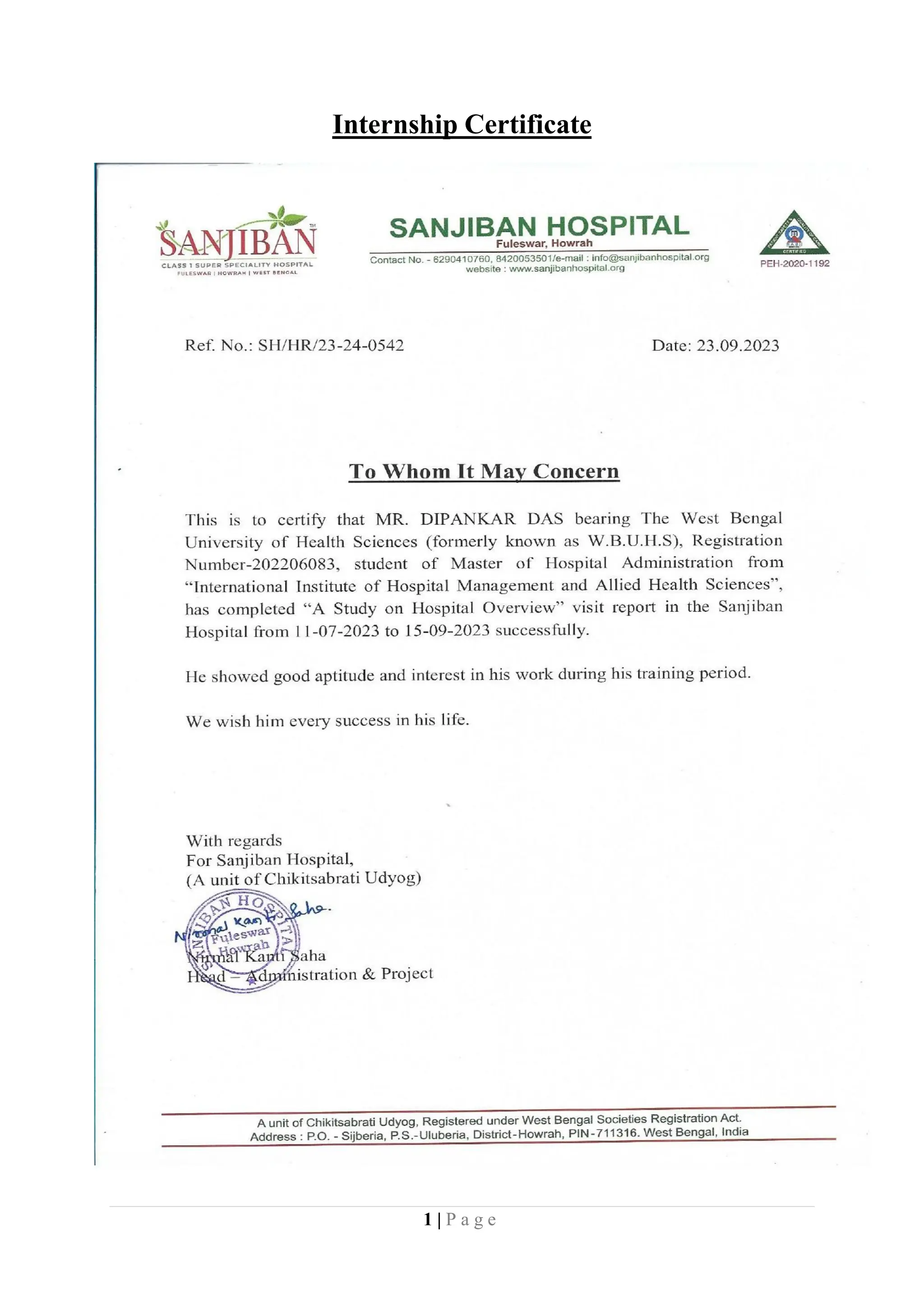 Dipankar Das - A Study on Hospital Overview-1.pdf