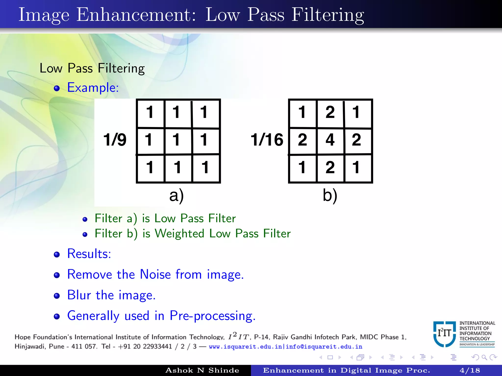Enhancement in Digital Image Processing | PDF