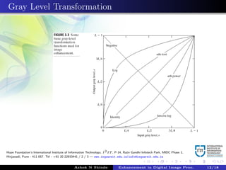 Enhancement in Digital Image Processing | PDF