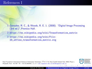 Enhancement in Digital Image Processing | PDF