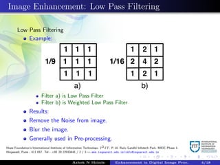 Enhancement in Digital Image Processing | PDF