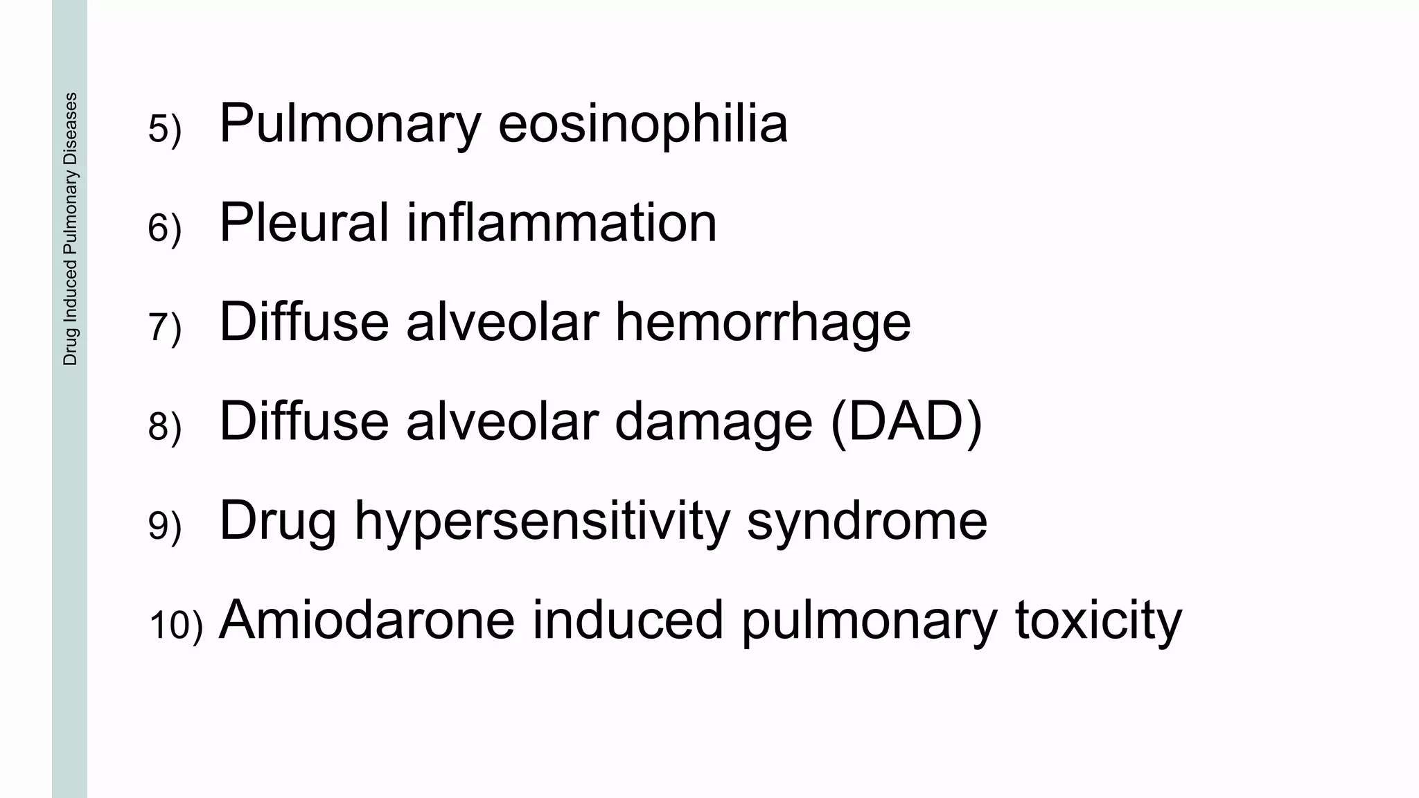 Dipd - DRUGS INDUCED PULMONAY DISEASES | PPTX