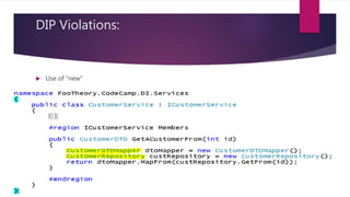 Dip(dependency inversion principle) presentation | PPTX | Programming Languages | Computing