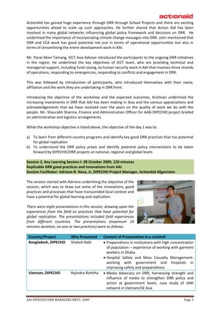 Dipecho drr managers meet 2009 report | PDF | Environment | Science
