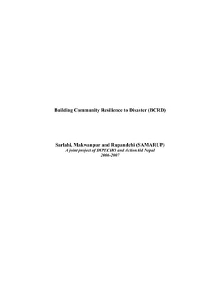 Dipecho iii final evaluation bcrd report june 09 | PDF