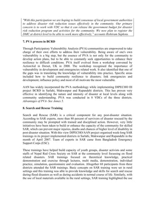 Dipecho iii final evaluation bcrd report june 09 | PDF