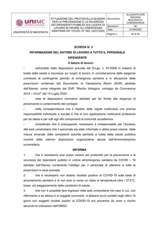Protocollo Anticontagio 01/09/2020 - UniMC | PDF | Infectious Diseases | Diseases and Conditions