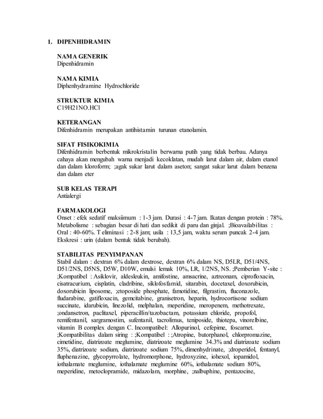 Dipenhidramin | PDF