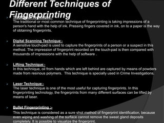 Dip fingerprint | PPT