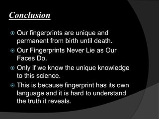 Dip fingerprint | PPT