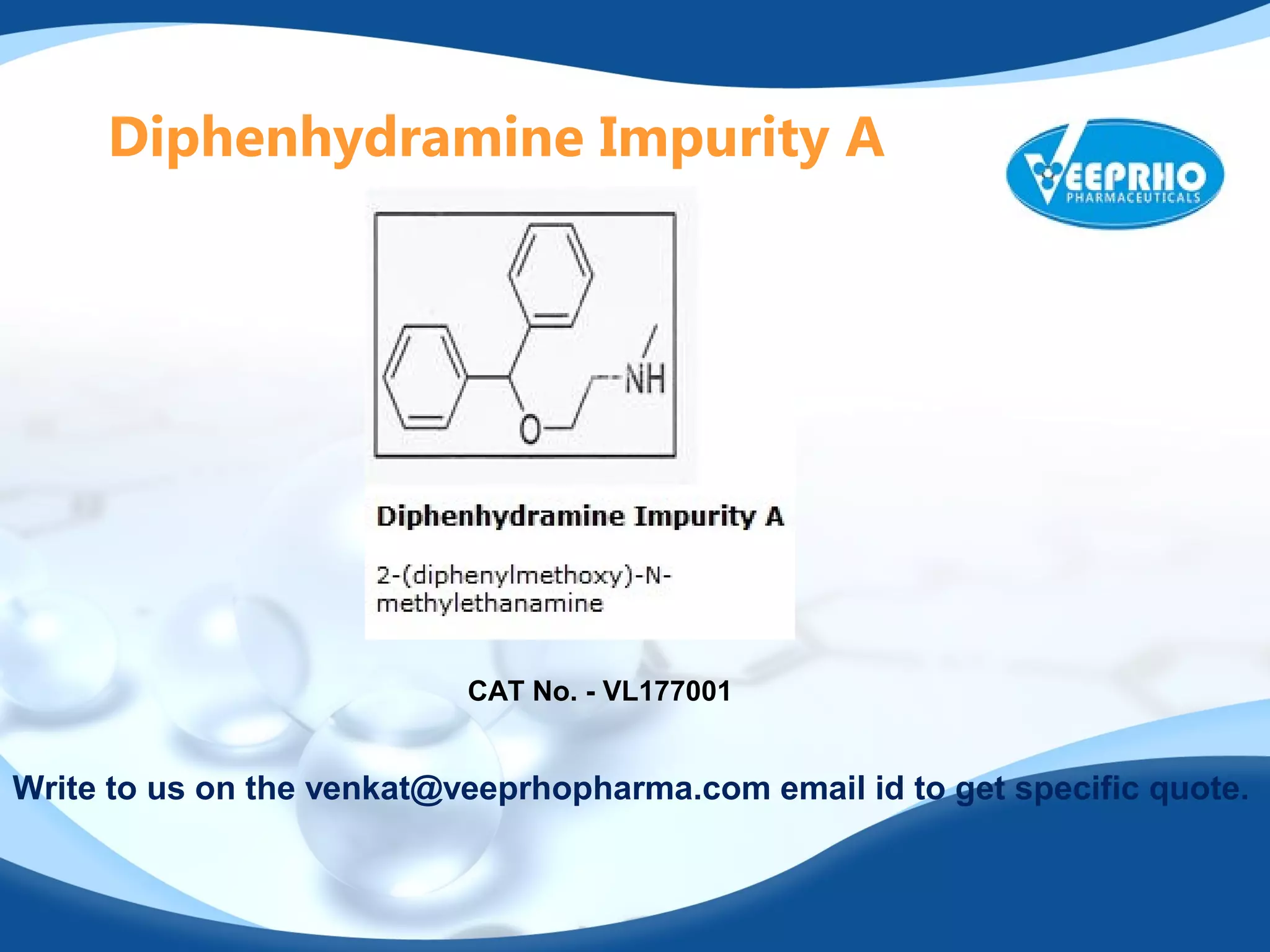 Diphenhydramine impurity | PPT