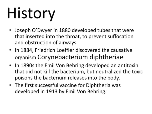 Diphtheria | PPTX | Ear, Nose and Throat Conditions | Diseases and ...