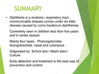 Diphtheria | PPTX