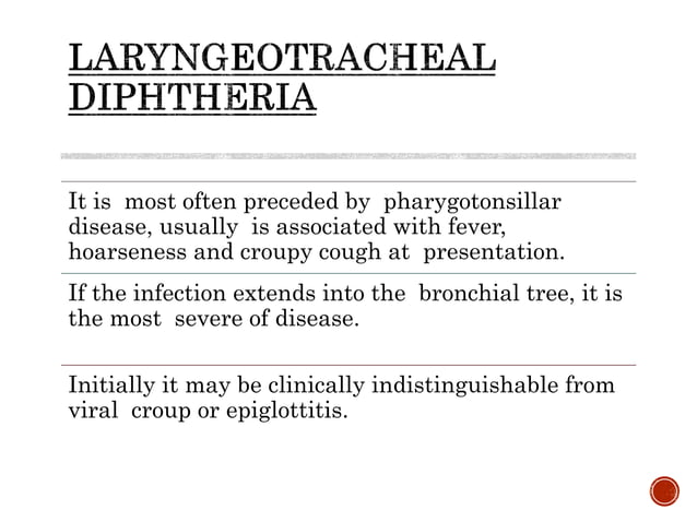 Epidemiology of Diphtheria | PPTX | Ear, Nose and Throat Conditions ...