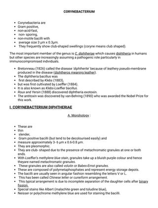 CORYNEBACTERIUM (microbiology) | PDF
