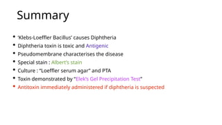 Corynebacterium diphtheriae : Essentials for MBBS Microbiology | PPTX