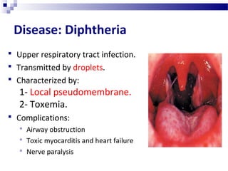 Diphtheria - Prac. Microbiology | PPT