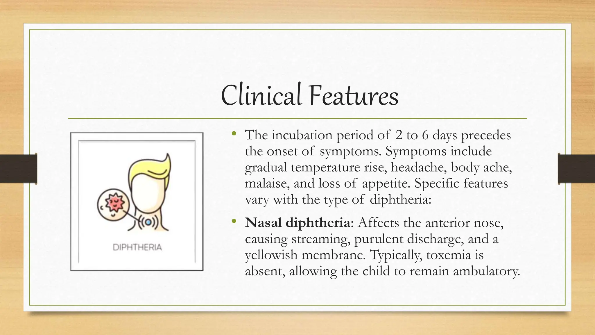 Diphtheria :- acute bacterial infection caused by Corynebacterium ...