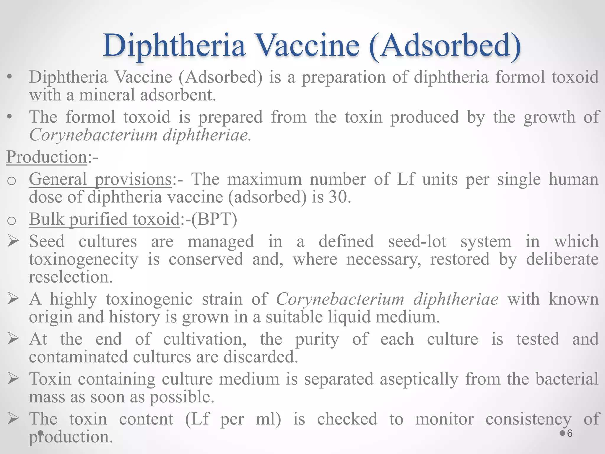 Diphtheria vaccine | PPTX