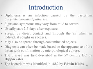 Diphtheria vaccine | PPTX