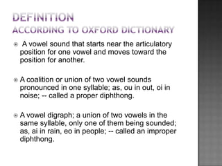 Diphthong | PPTX