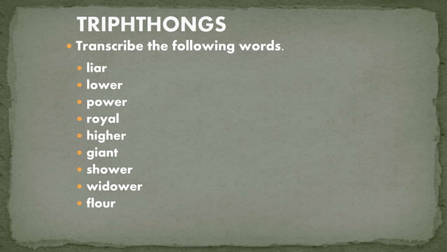 Diphthong and triphthong vowels | PPTX