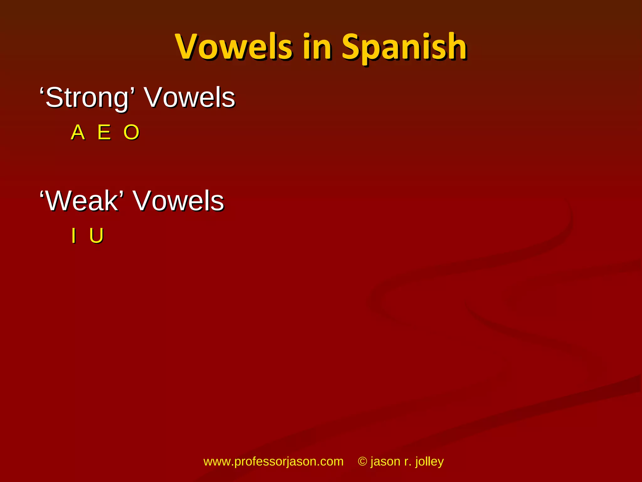 Pronouncing Spanish Vowel Combinations (Diphthongs/Hiatus) | PPT