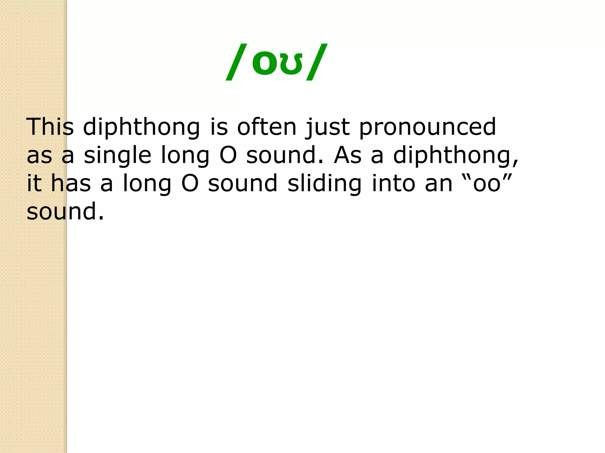 Diphthongs | PPTX