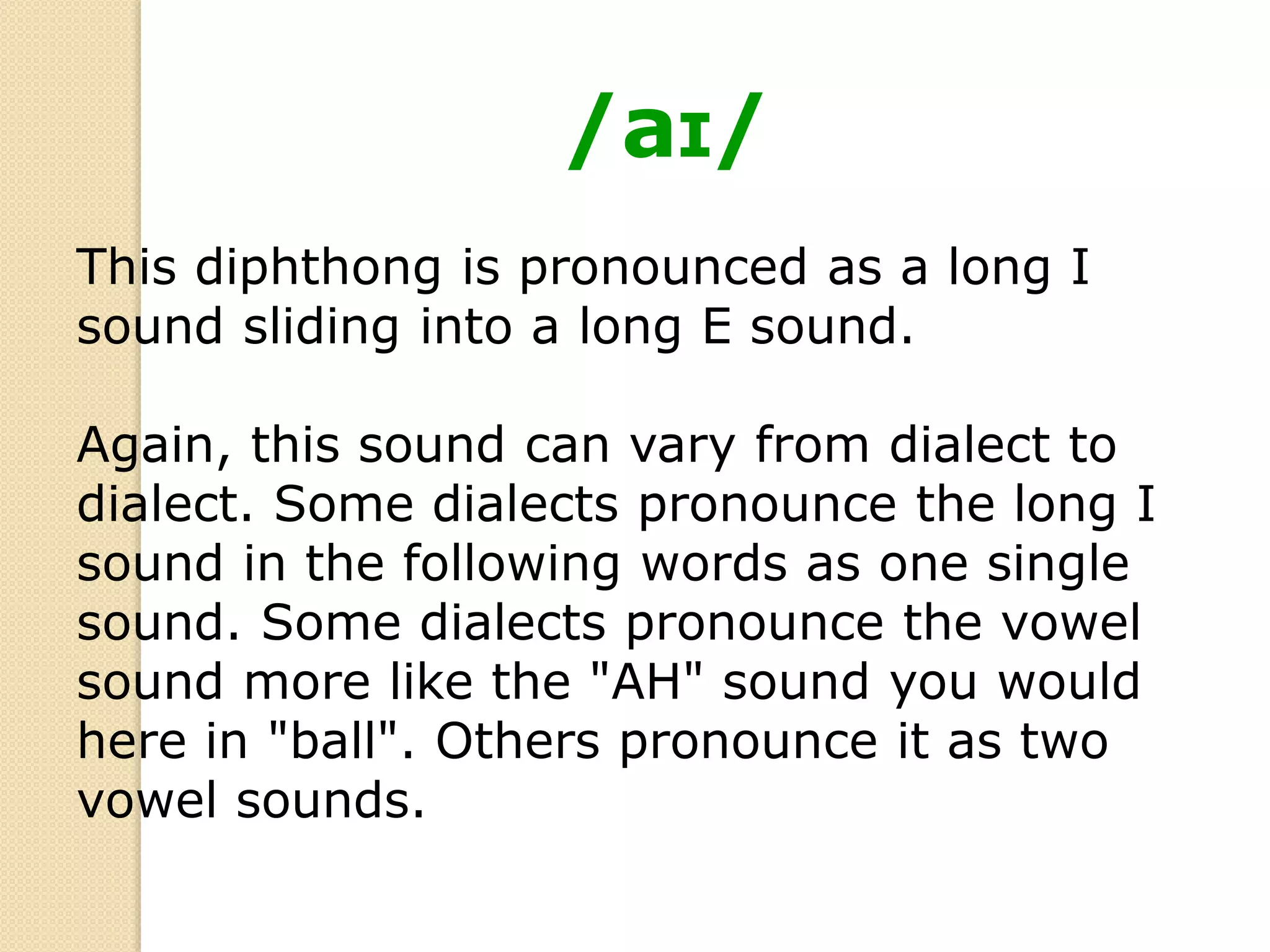 Diphthongs | PPTX