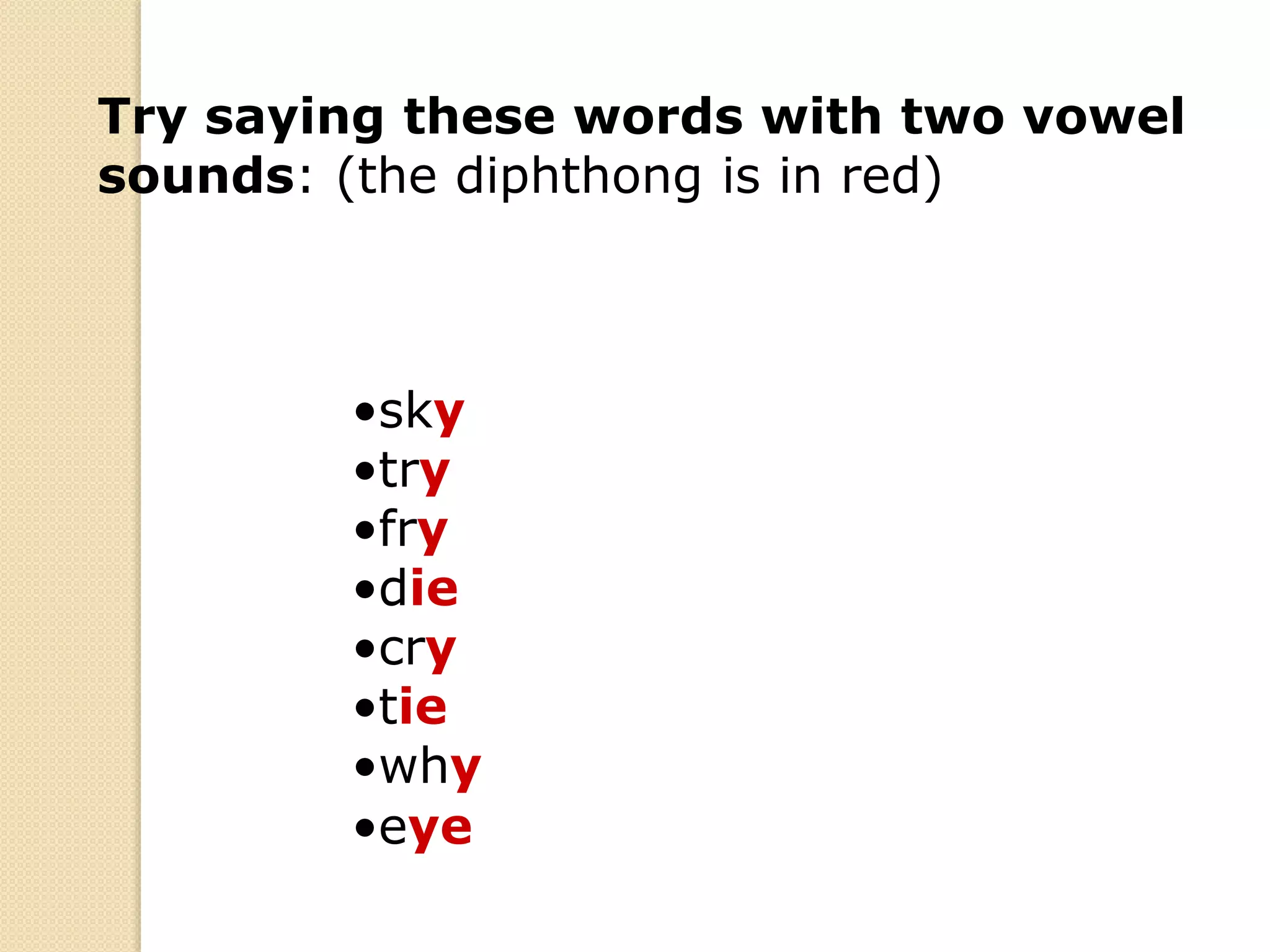 Diphthongs | PPTX