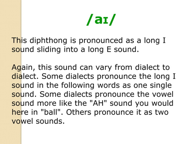 Diphthongs | PPTX