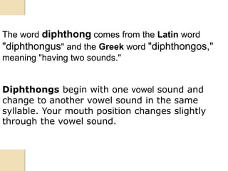 Diphthongs | PPT
