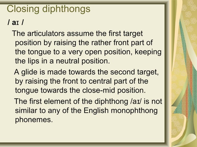 Diphthongs | PPT