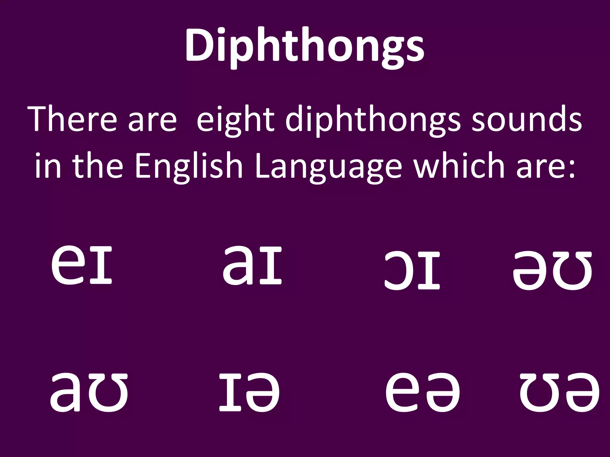 Diphthongs | PPTX