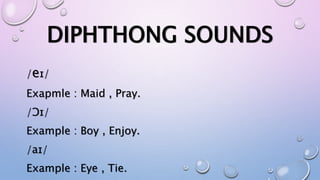 Diphthongs | PPTX
