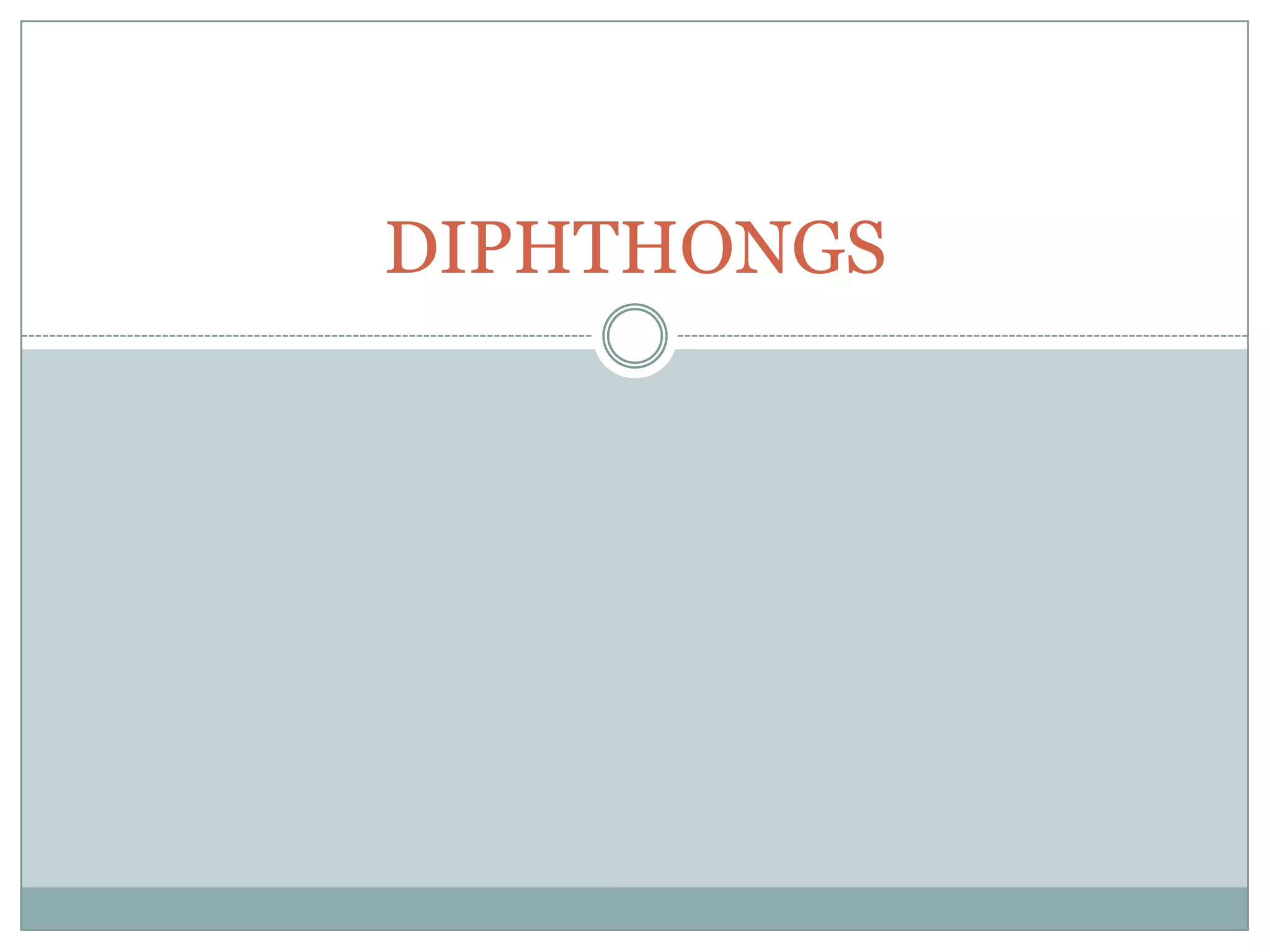 Diphthongs (edited) | PPTX