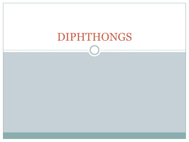 Diphthongs (edited) | PPTX