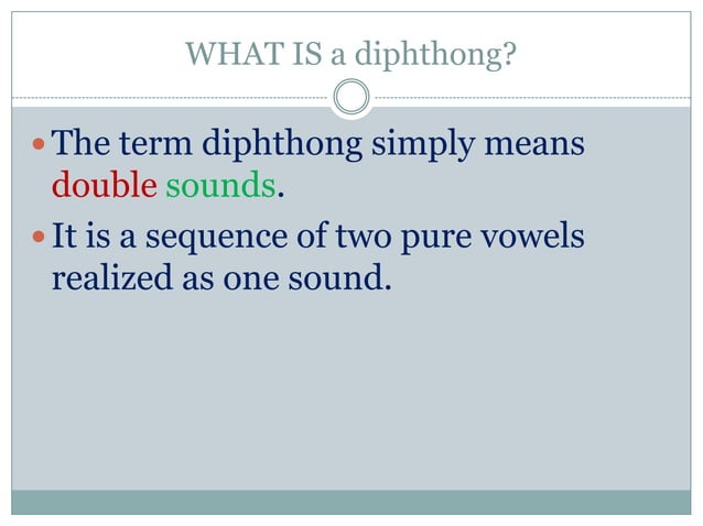 Diphthongs (edited) | PPT