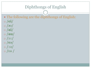 Diphthongs (edited) | PPTX