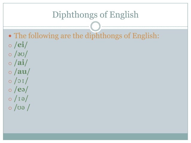 Diphthongs (edited) | PPTX