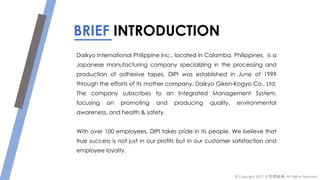 Daikyo Philippines: Top Die-Cut Adhesives Manufacturer | PDF