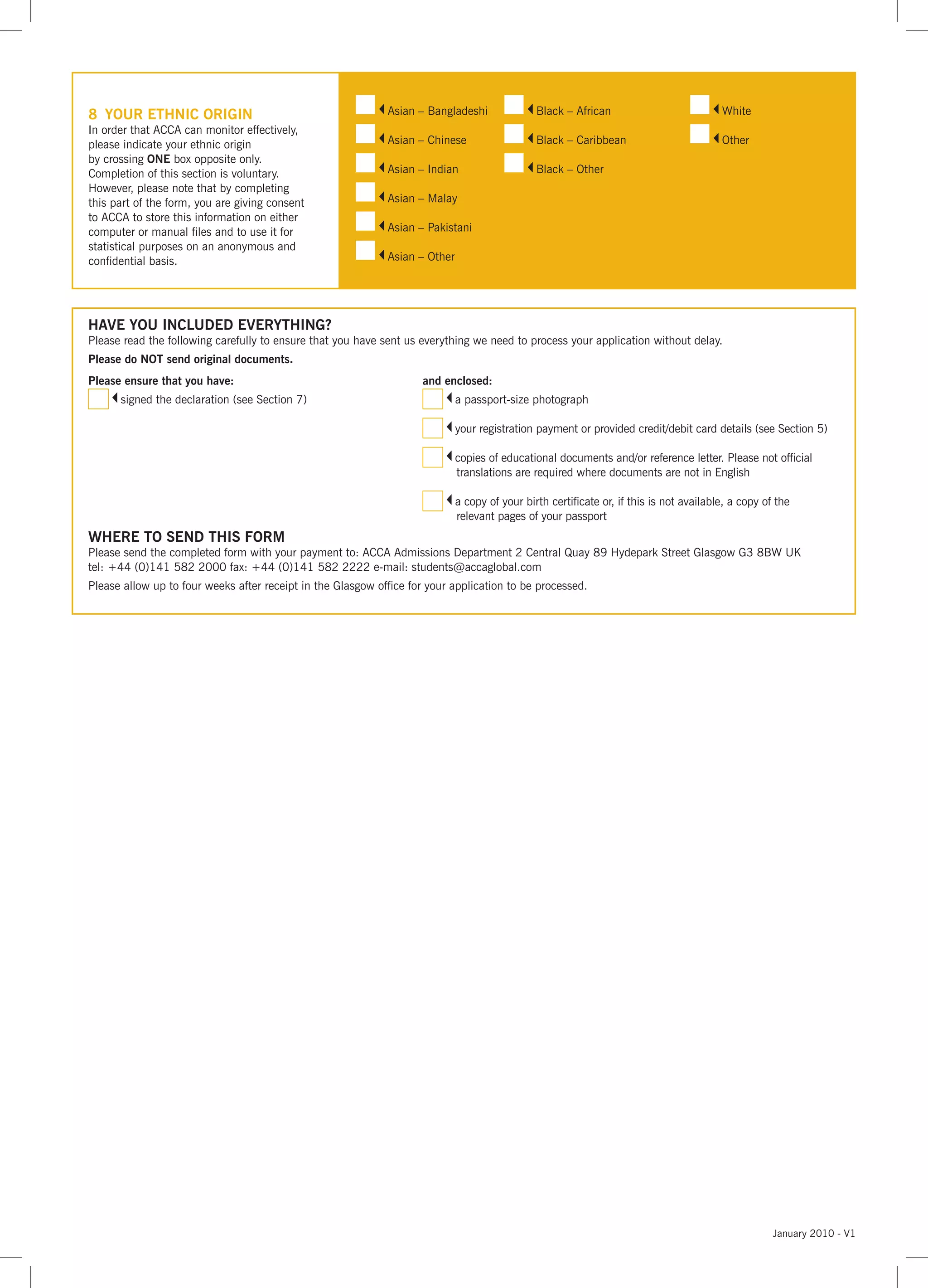 ACCA Dip in IFRS Registration Form | PDF