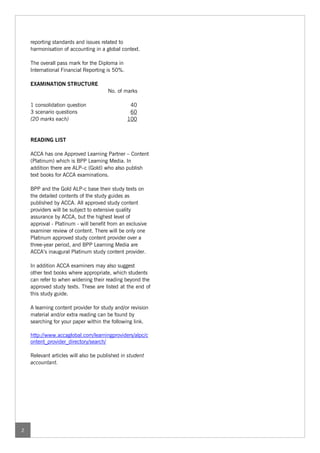 Syllabus, DipIFRS | PDF
