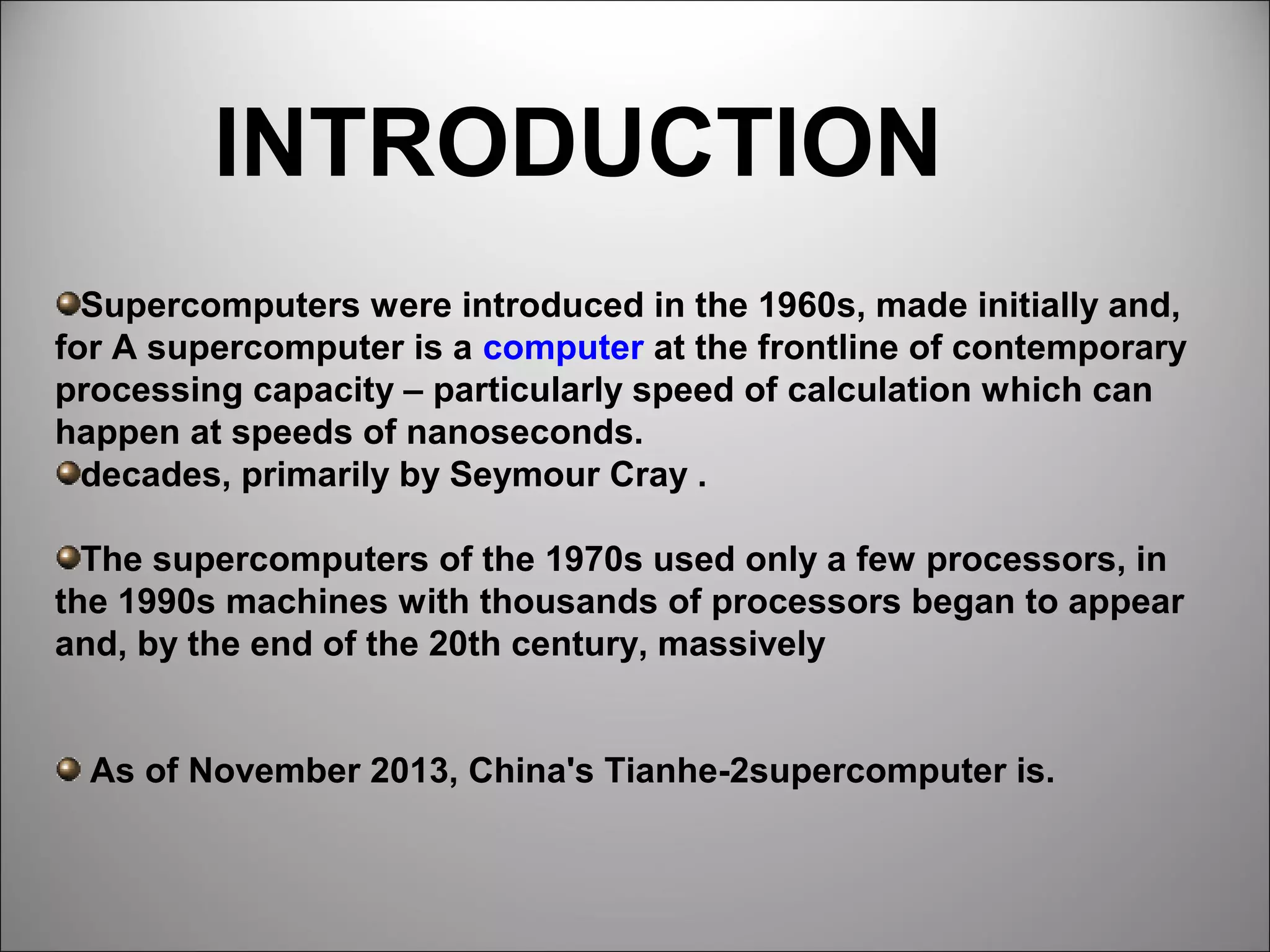 SUPERCOMPUTER | PPT