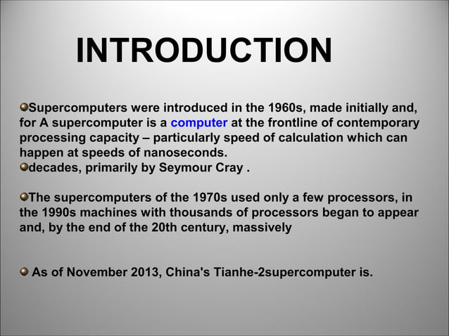 SUPERCOMPUTER | PPT