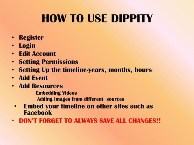 Dip Into Dipity! | PPT