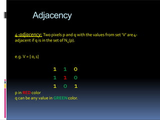 Basic Relationships between Pixels- Digital Image Processing | PPTX