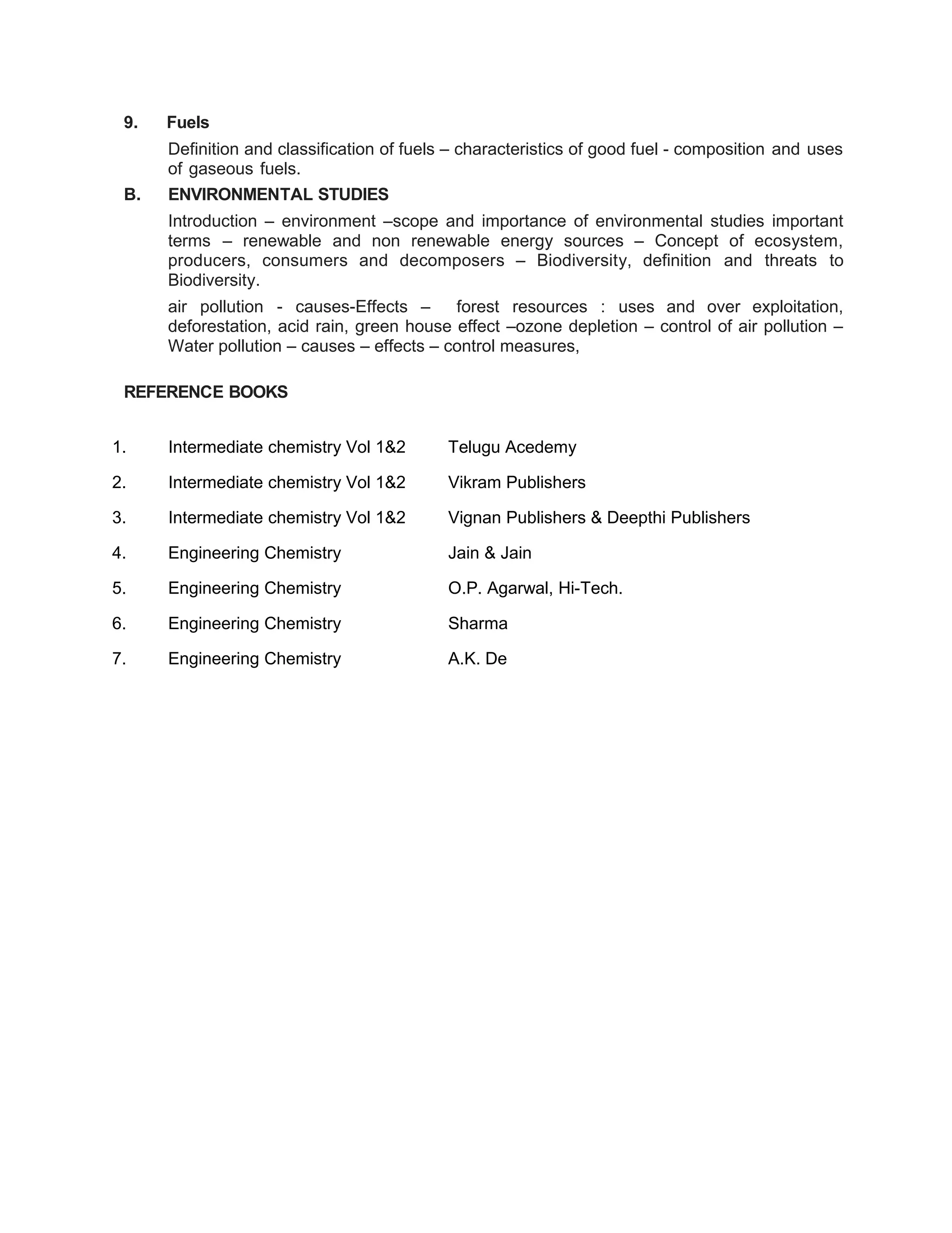 Diploma 104 engineering chemistry | DOC | Chemistry | Science