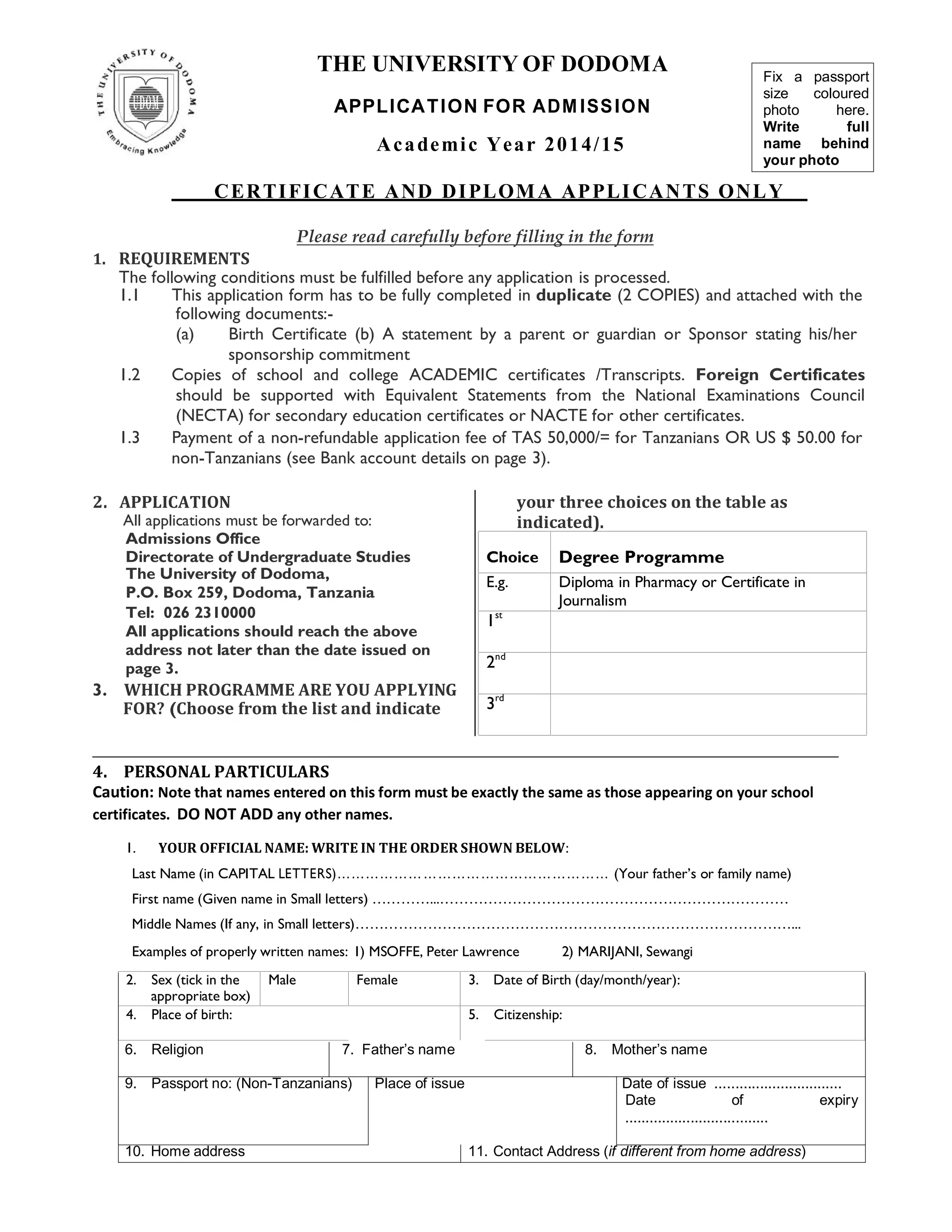 application forms | PDF